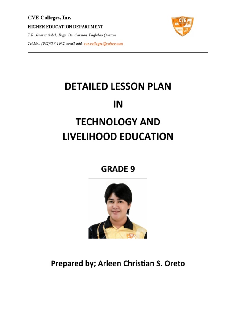 Detailed Lesson Plan in Tle g9 Unfinished Final | PDF | Nail (Anatomy)