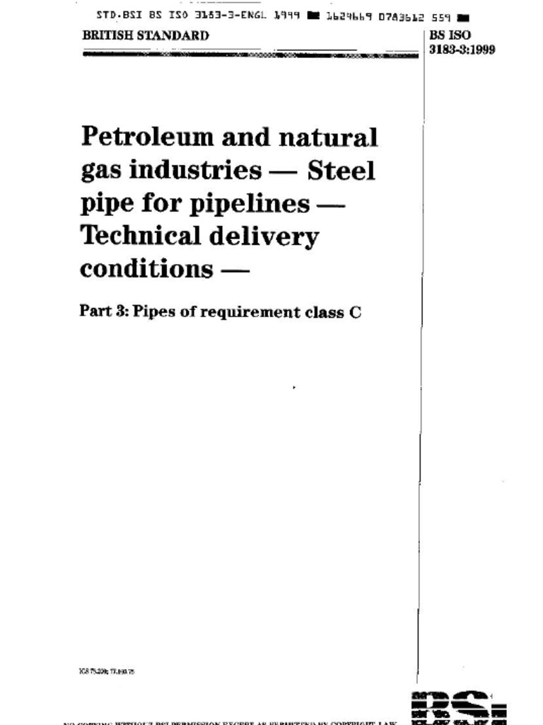 BS Iso 3183-3-1999 | PDF