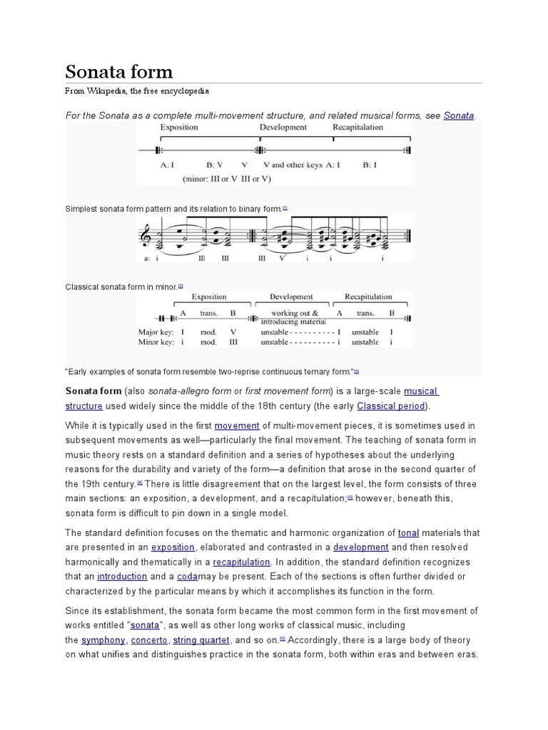 Sonata Form | PDF | Elements Of Music | Musical Compositions