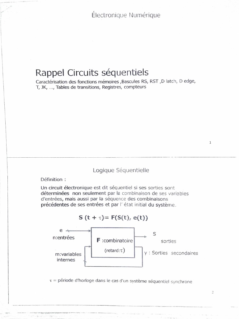 Rappel Circuit Sequentiel | PDF
