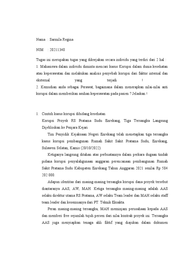 Keprof Korupsi Sarmilla | PDF