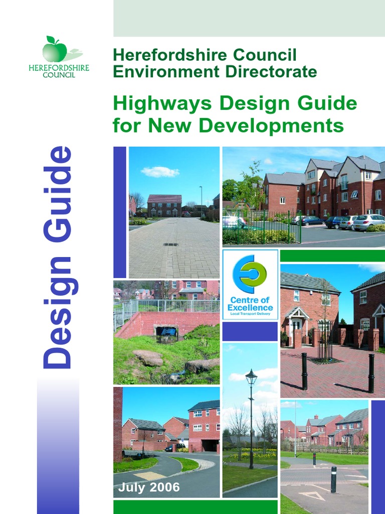 Highways Design Guide For New Developments | PDF | Road | Traffic