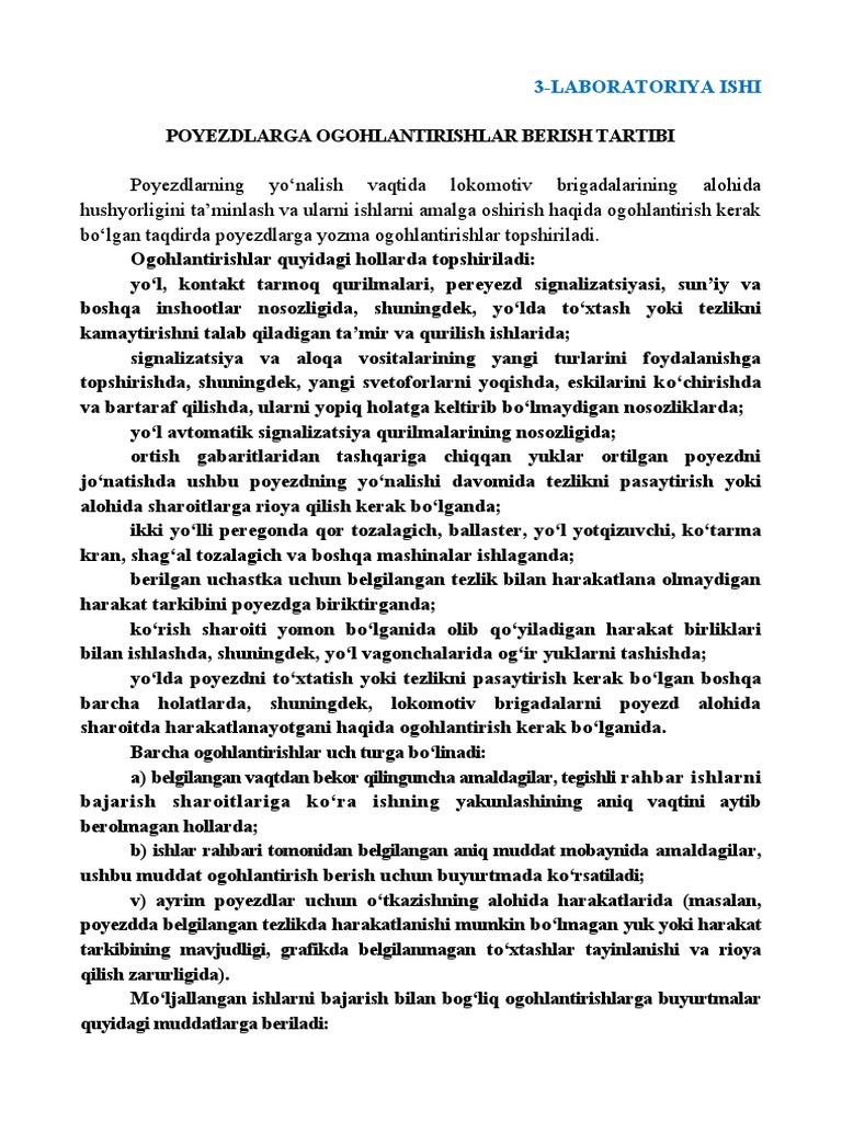 3 Laboratoriya Ishi | PDF