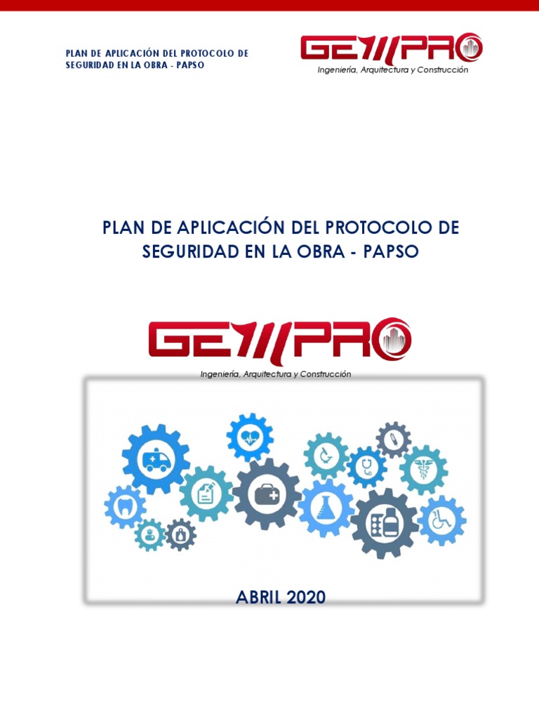 PAPSO Plan de Aplicación Del Protocolo Sanitario para La Obra GEMPRO ...