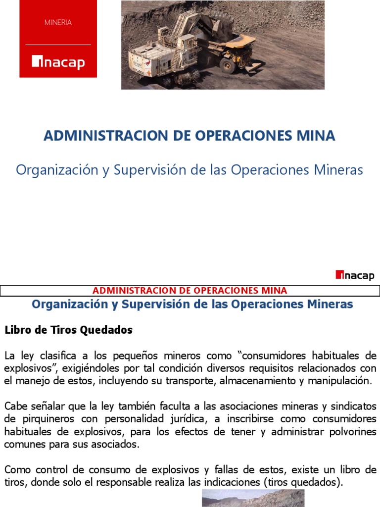 12-Administración de Operaciones Mina | PDF | Minería | Jefe de operaciones
