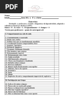 Folha de Cálculo ASEBA CBCL 1,5 A 5 Anos | PDF