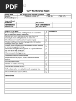 CCTV Maintenance Checklist | PDF | Technology & Engineering