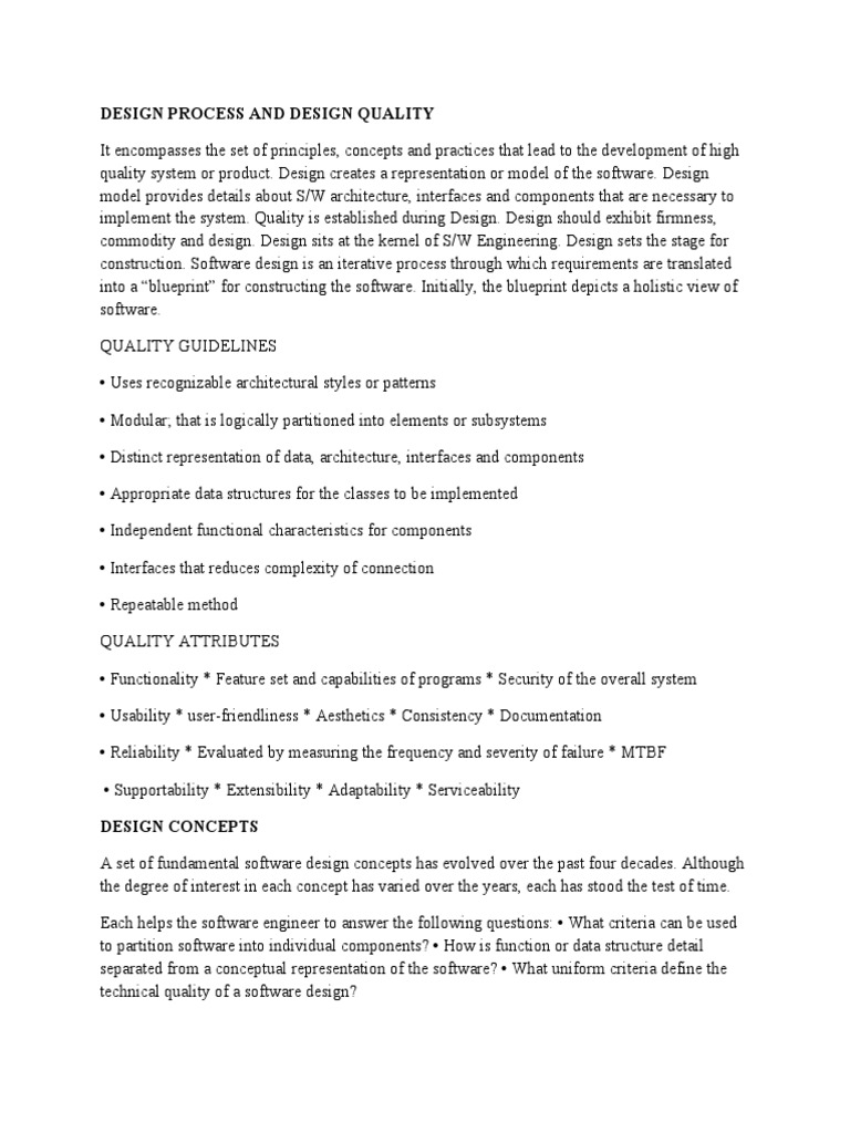 Design Process and Design Quality - Iii Unit | PDF | Abstraction ...