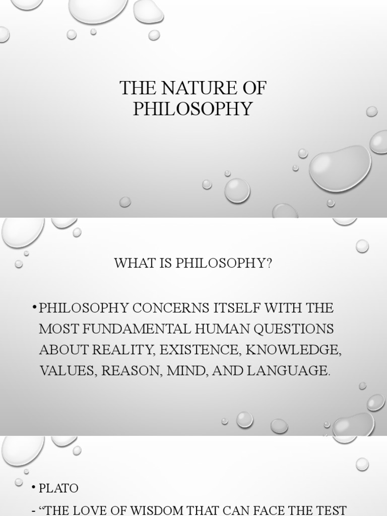 The Nature of Philosophy | PDF