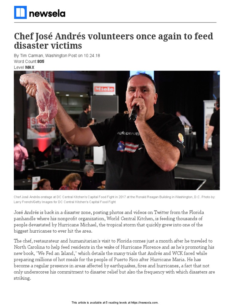 Chef Andrés' Disaster Relief Efforts | PDF | Tropical Cyclone Seasons ...