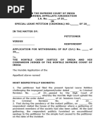 Rejoinder Draft Filing in High Court | PDF | Affidavit | Government