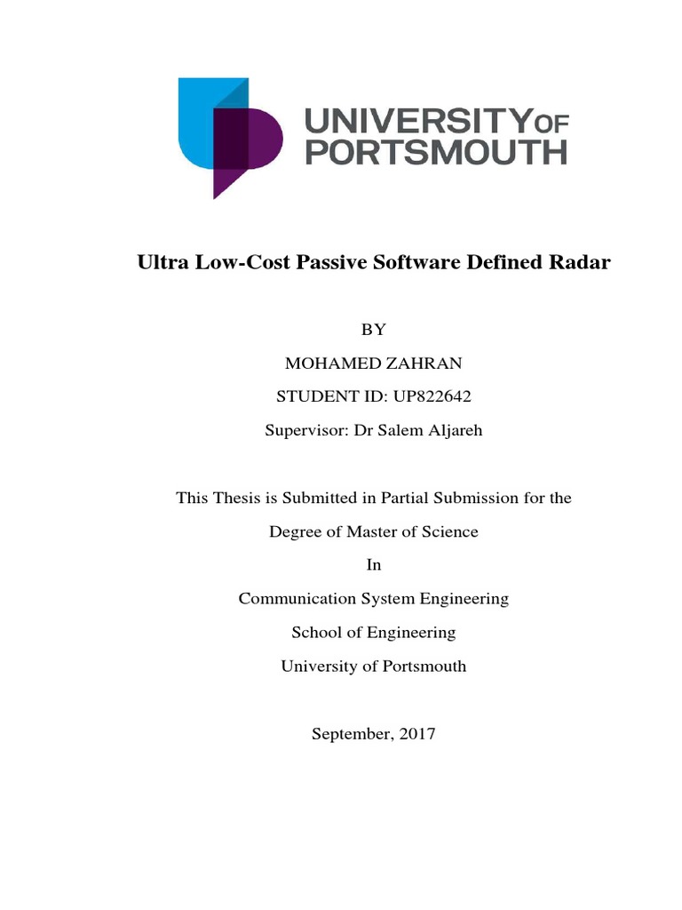 Msc Thesis Pdf Antenna Radio Radar 