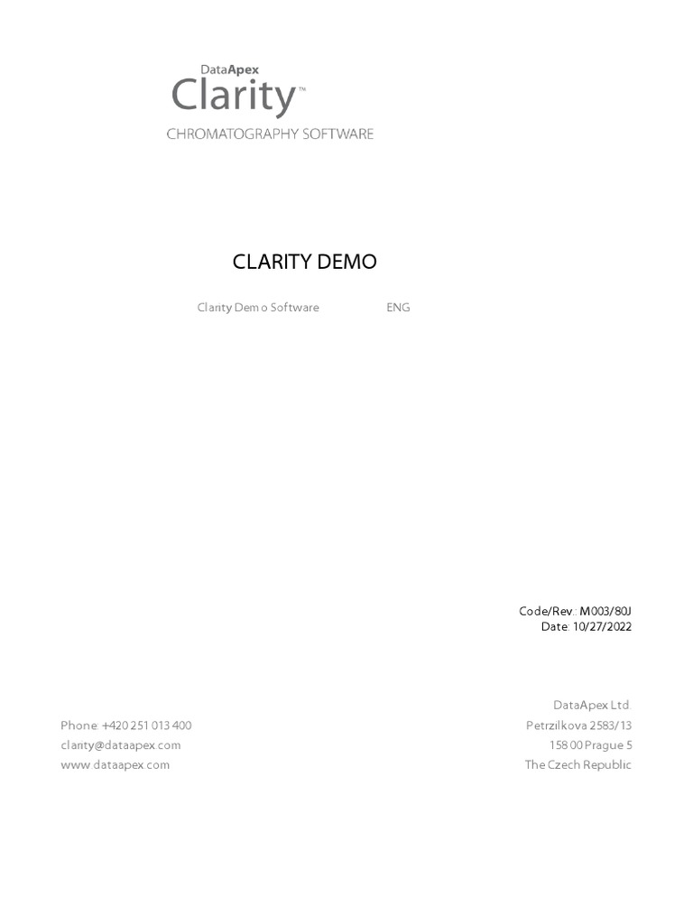 Clarity Demo | PDF | Installation (Computer Programs) | Gas Chromatography