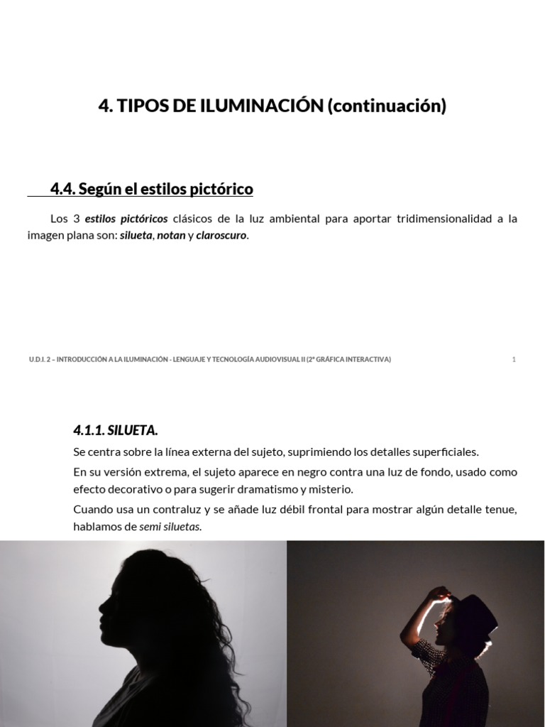 Iluminación 3 - ESTILOS PICTÓRICOS, EN ESTUDIO, EN EXTERIORES, EN ...