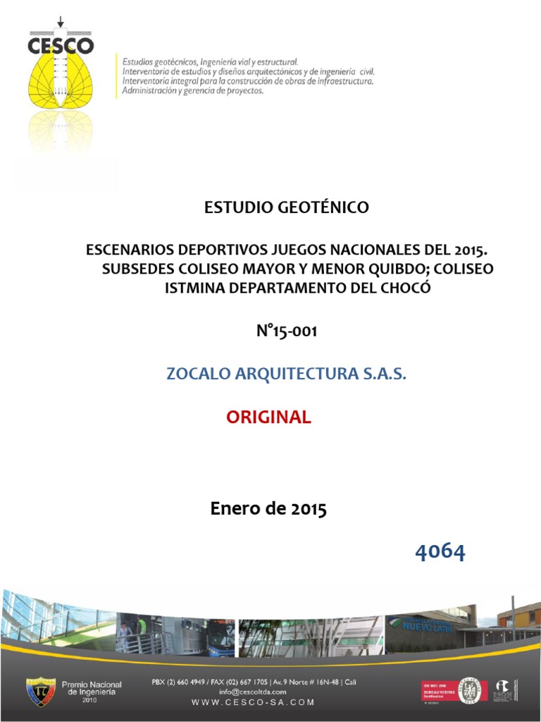 Inf. Coliseos Mayor y Menor Quibdó e Istminas | Descargar gratis PDF ...