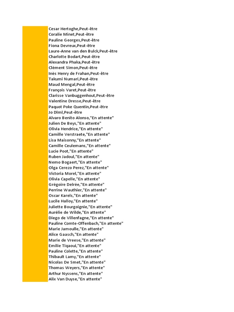 Liste des Participants et Invités | PDF