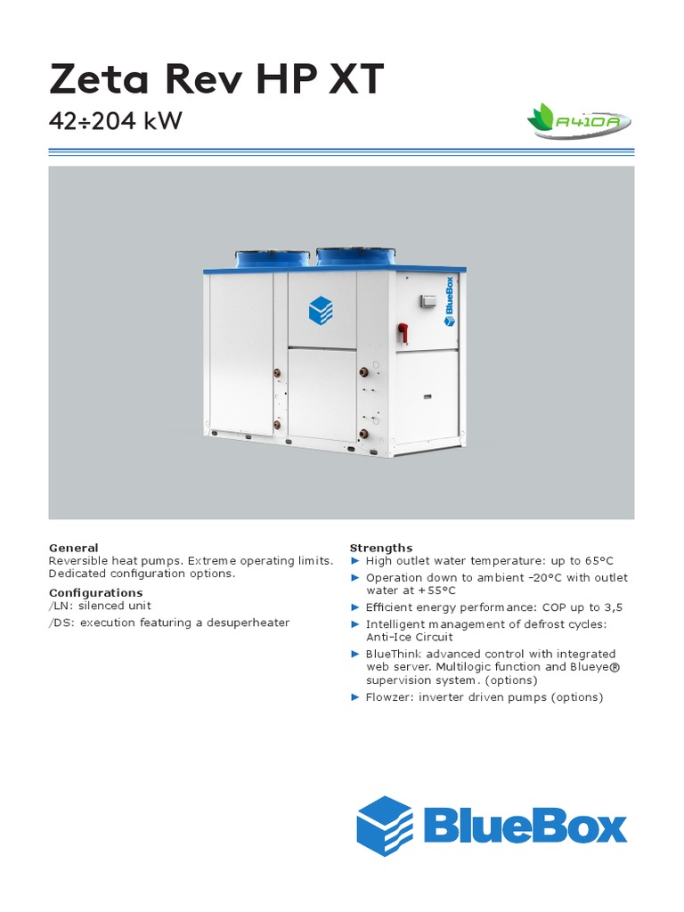 Zeta Rev HP XT Technical Catalogue en Rev02 | PDF | Heat Pump | Pump