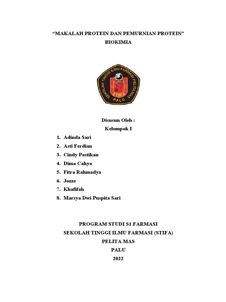 Makalah Protein Dan Pemurnian Protein | PDF