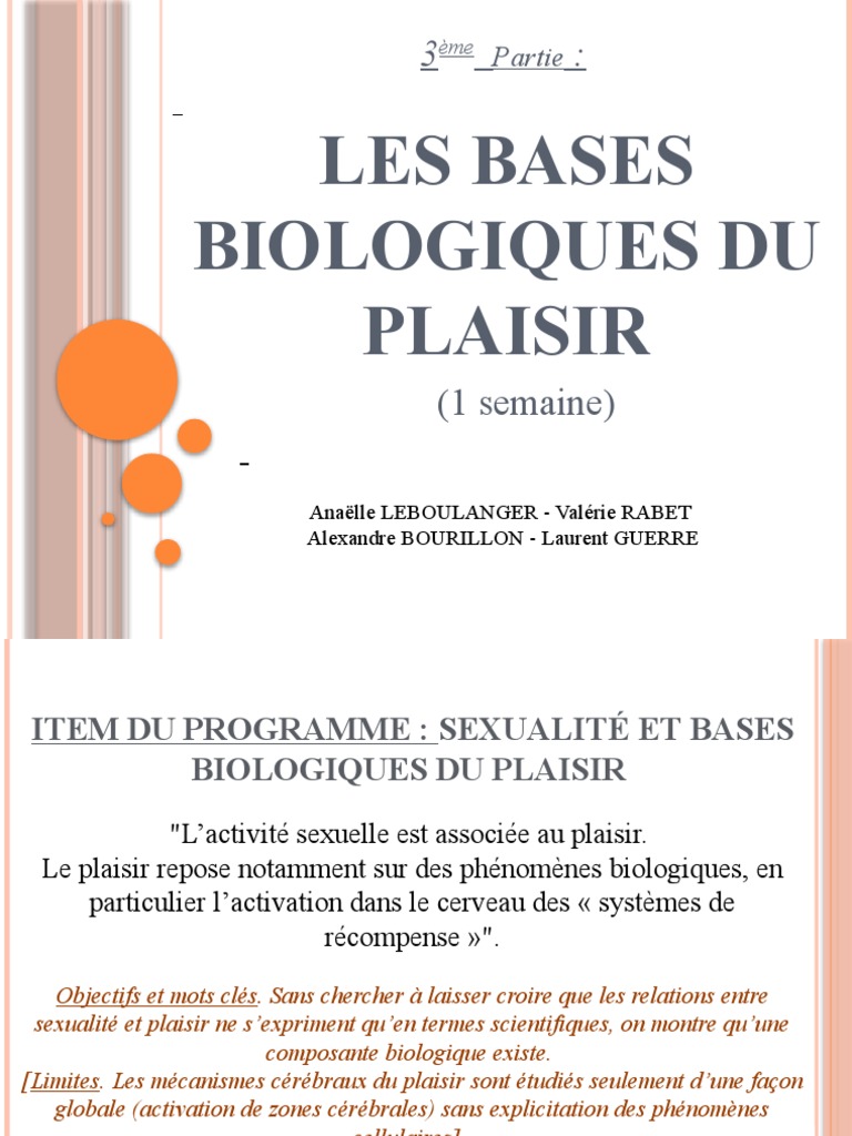 bases_biologiques_du_plaisir-2 | PDF | Dopamine | Cerveau