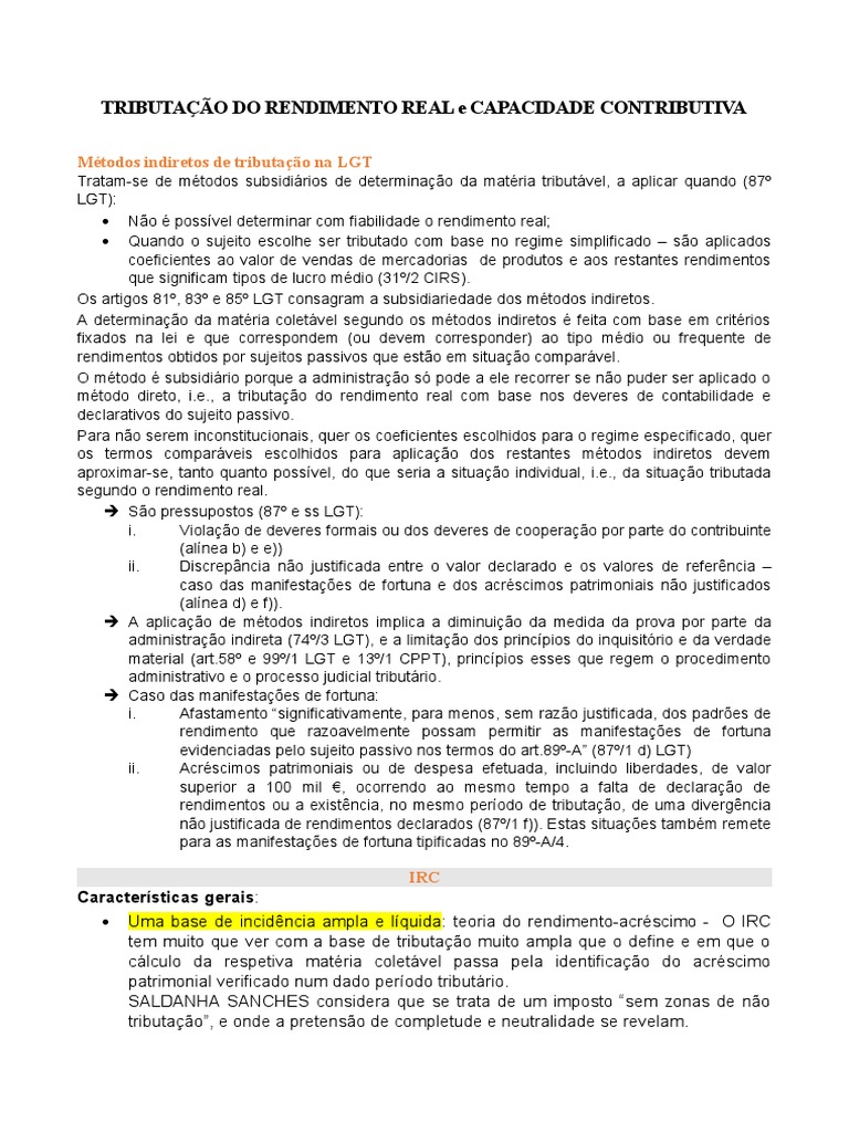 IRS e IRC | PDF | Impostos | Contabilidade