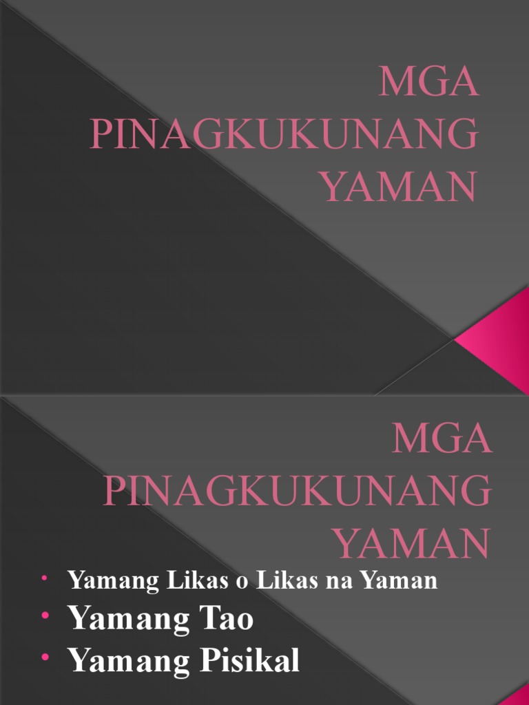 Mga Pinagkukunang Yaman | PDF
