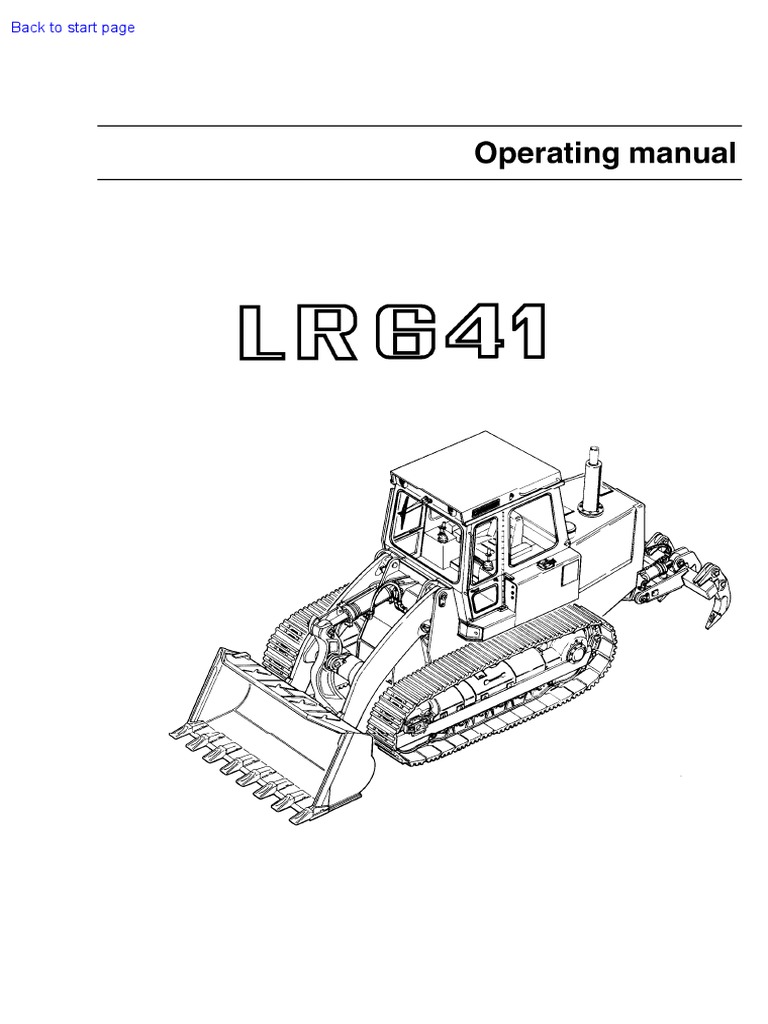 Liebherr LR 641 Operation Manual | PDF