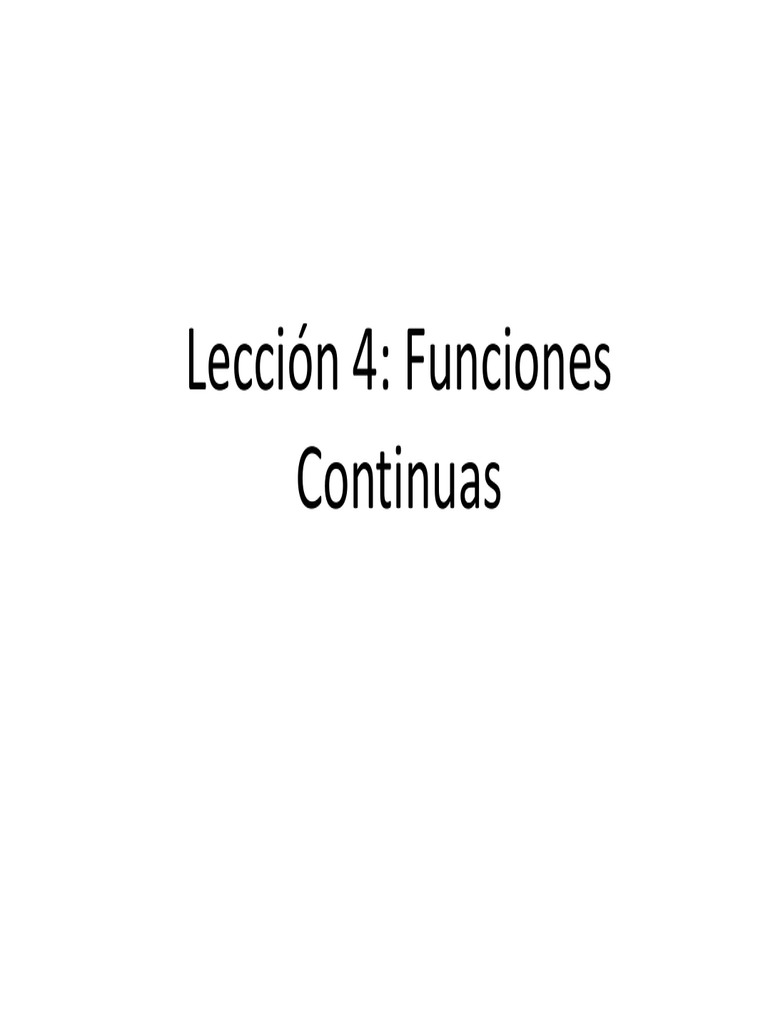 Presentación 03 Leccion 4 Continuidad | PDF | Función continua | Función (Matemáticas)