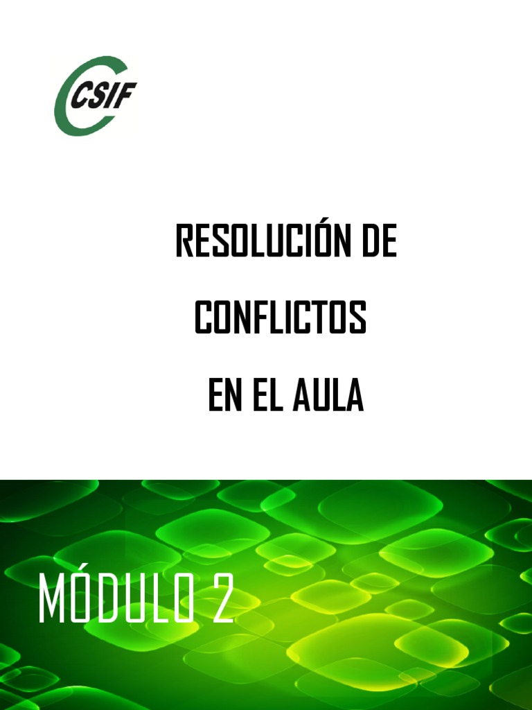 Módulo 2. Resolucion de Conflictos | Descargar gratis PDF | Conflicto ...
