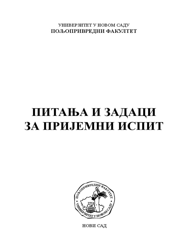 Pitanja I Zadaci Za Prijemni Ispit Sajt | PDF