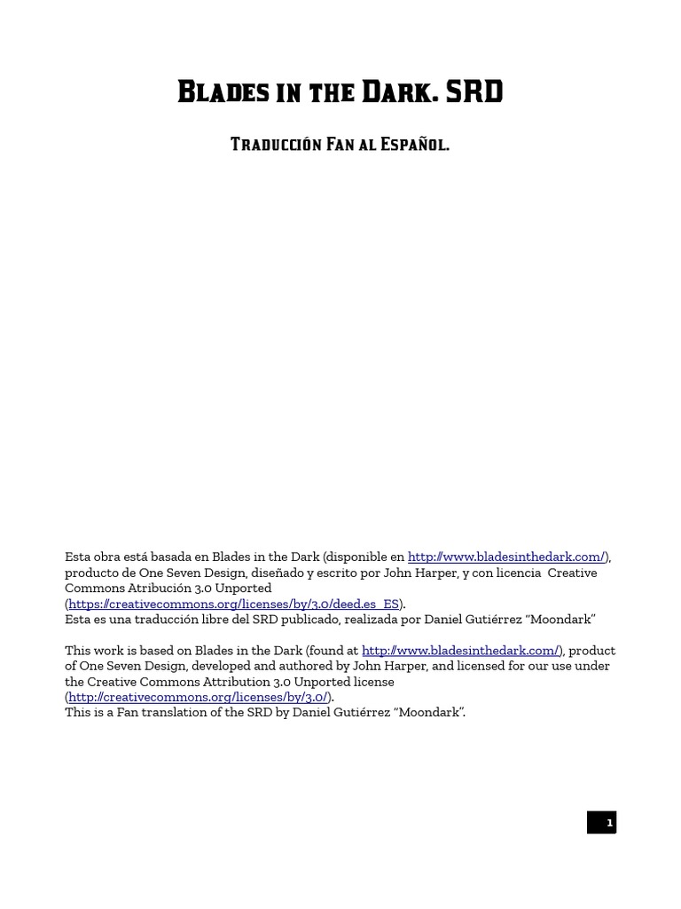 Traducción al español del Documento de Referencia del Sistema de Blades ...