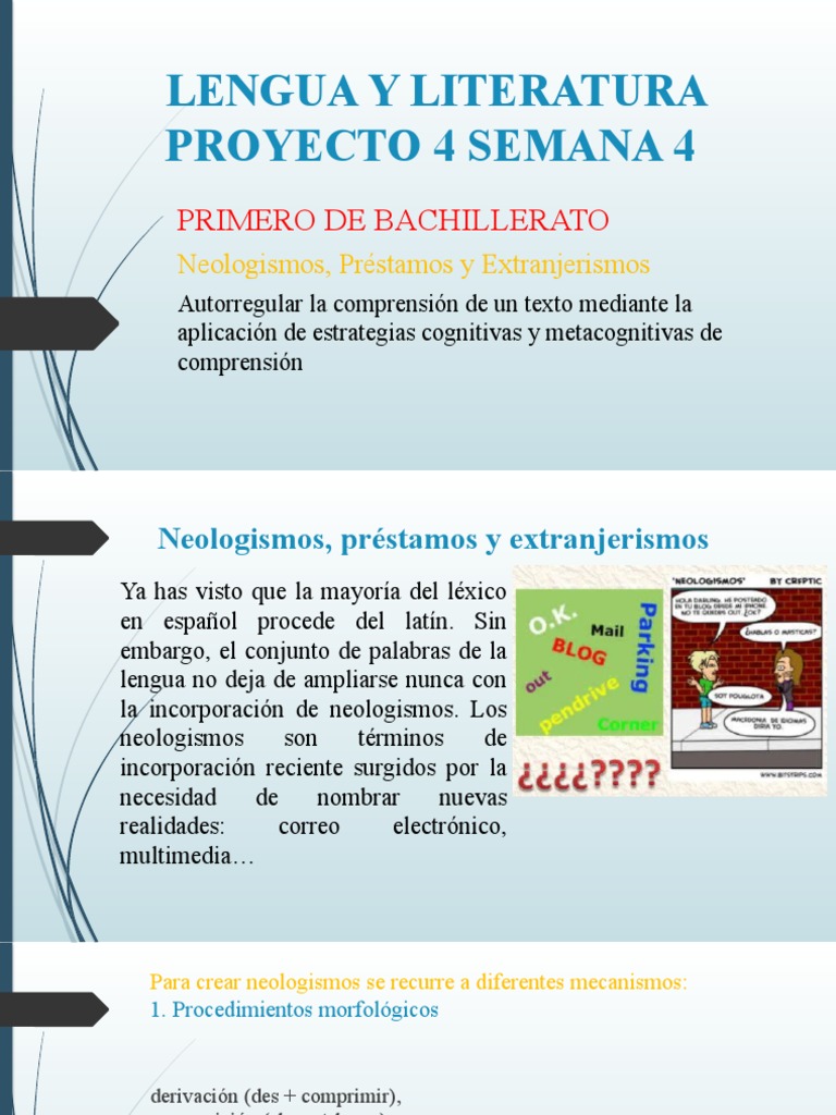 Neologismo, Arcaismo y Préstamos | PDF