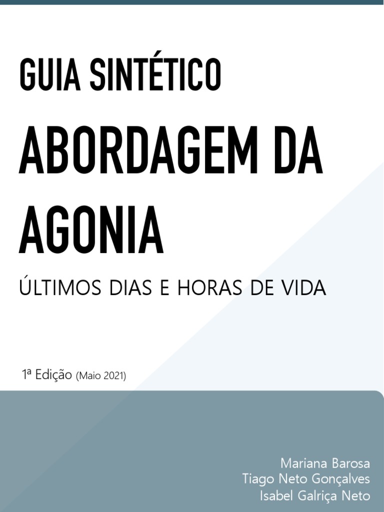 Guia Sintético Abordagem Da Agonia Pdf Opioide Midazolam