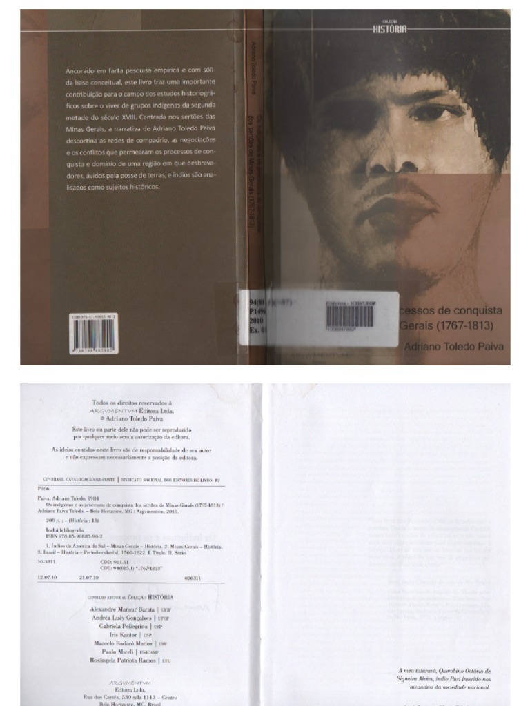 Adriano de Toledo Paiva. Os Indígenas e Os Processos de Conquista Dos Sertões de Minas Gerais ...
