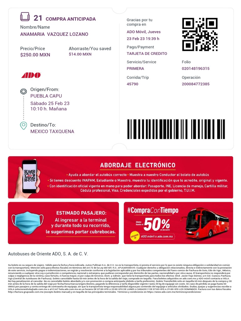 Tu Boleto ADO | PDF | México