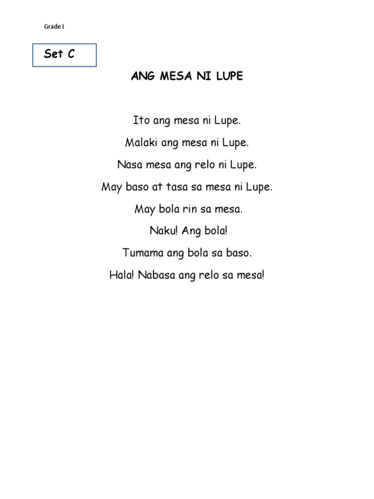 SA LAWA at ANG MESA NI LUPE | PDF