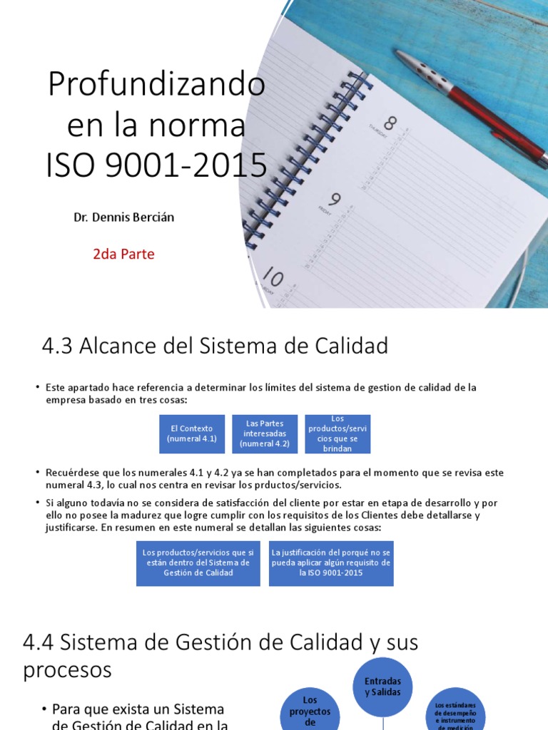 La Norm ISO 9001-2015 2da Parte | PDF | Calidad (comercial) | Sistema ...