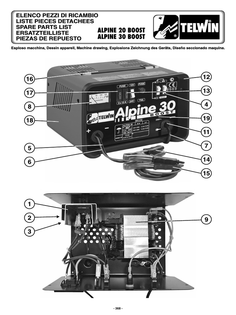 Telwin Alpine 20 30 Battery Charger | PDF | Electromagnetic ...