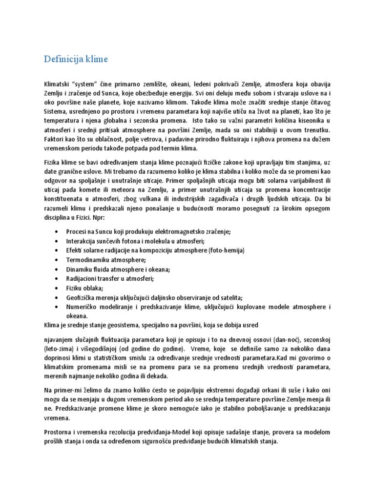 Lekcija - 3 - Klimatske Promene | PDF