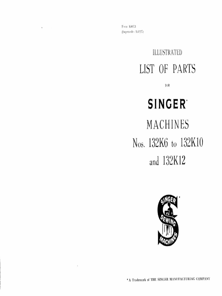 Singer 132K7 | PDF