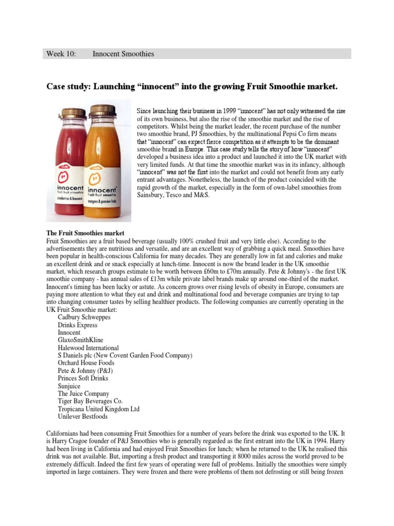 Launching Innocent Drink Case Study | PDF | Venture Capital | Corporate Finance