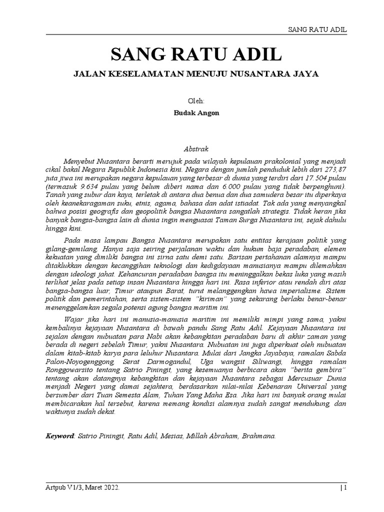 Artpub V1-3 Sang Ratu Adil | PDF