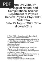 PHYSICS Remedial Course | PDF | Force | Newton's Laws Of Motion