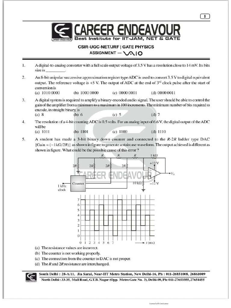 ADC and DAC Assignment Electronics | PDF