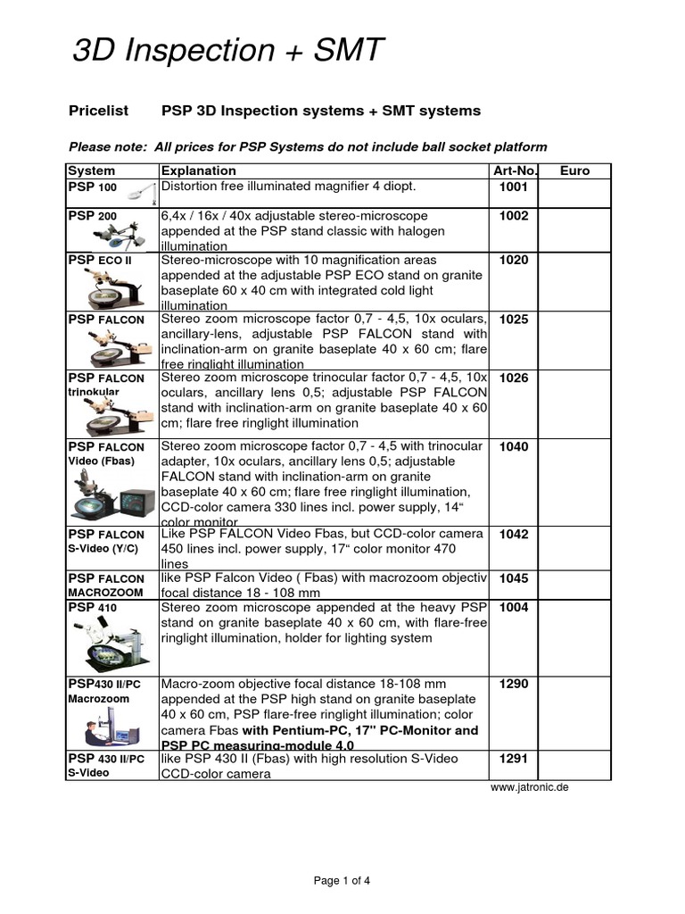 3D Inspection + SMT | PDF | Zoom Lens | Electromagnetic Radiation