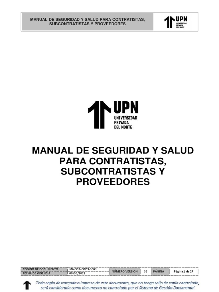 Manual de Sys para Contratistas Subcontratistas y Proveedores | PDF | Andamio | Outsourcing