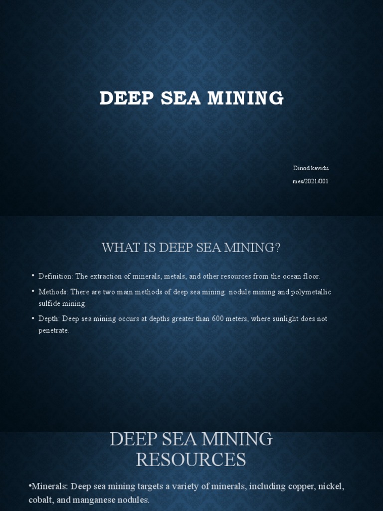 Deep Sea Mining | PDF