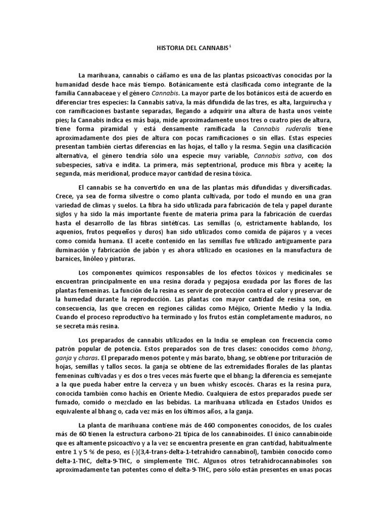 Historia Del Cannabis | PDF | Cannabis (Droga) | Mdma
