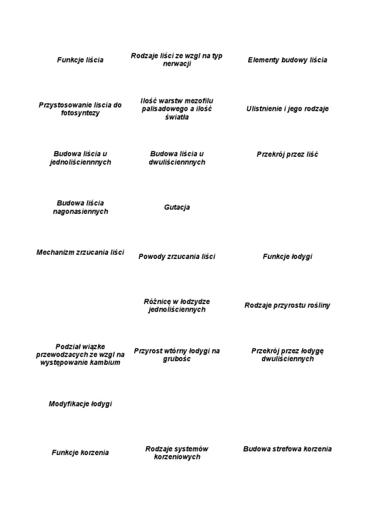 Tkanki Roslinne | PDF