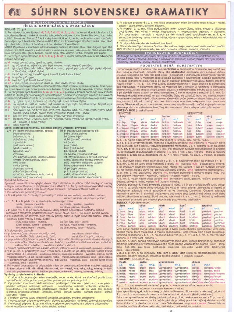 Suhrn Slovenskej Gramatiky: DŽ Ž C DZ J | PDF