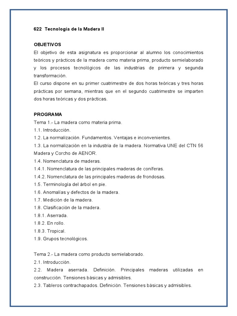622 Tecnología de La Madera II | PDF | Madera | Scoutcraft